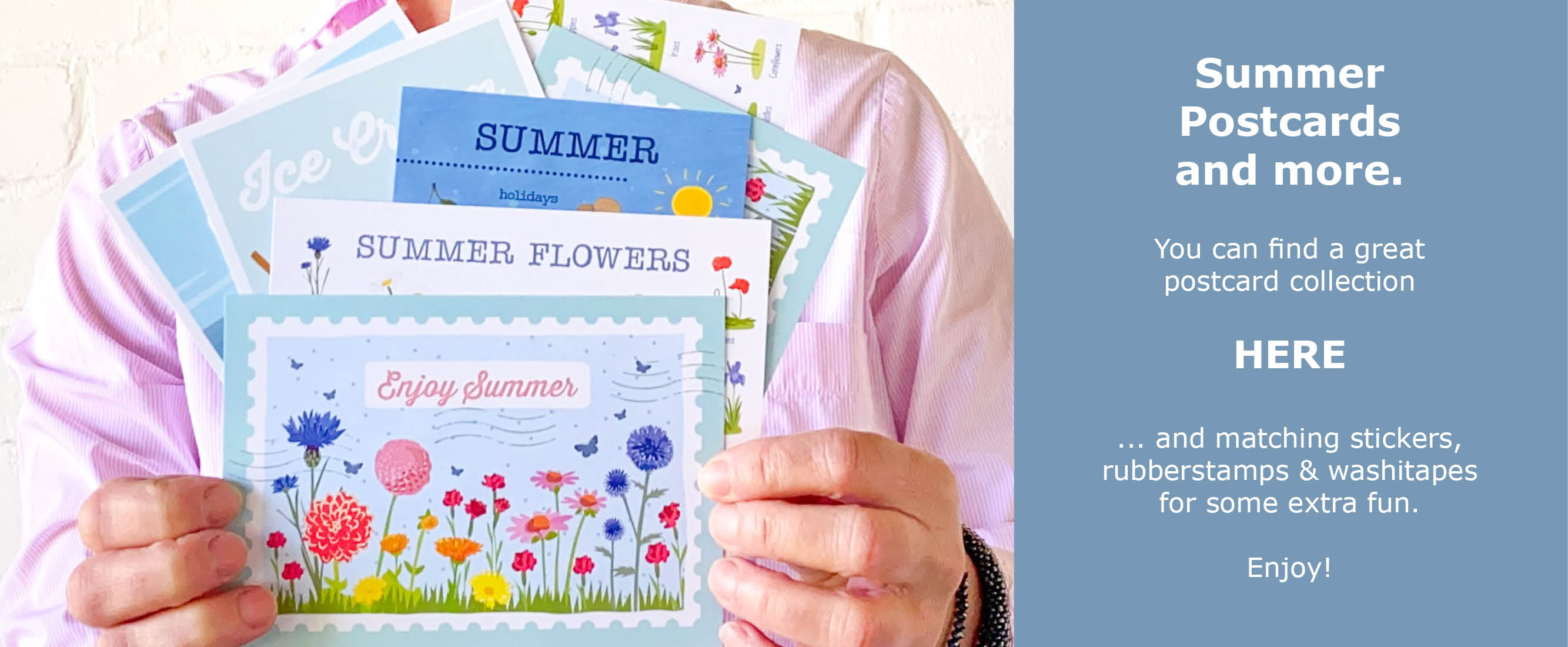 Postkarten, Stempel, Aufkleber, Tapes und mehr