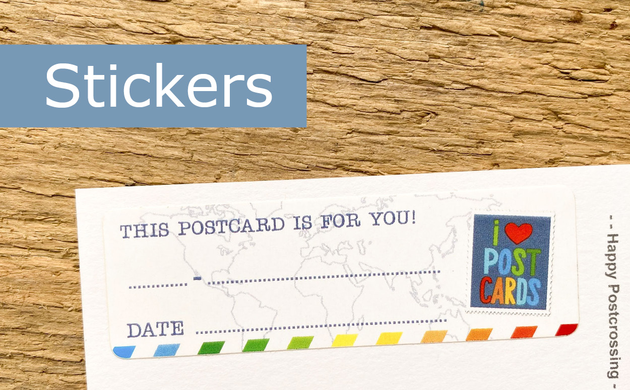 Postkarten, Stempel, Aufkleber, Tapes und mehr