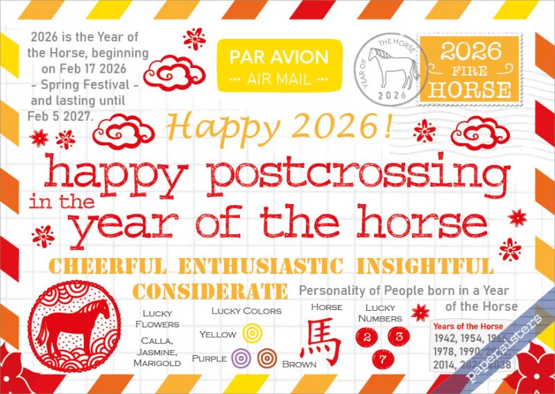 Postcard Happy Postcrossing - Happy New Year 2nd Edition