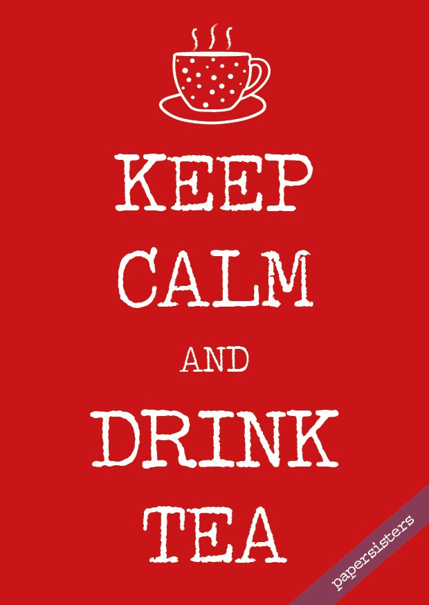 Postkarte Keep calm and drink tea