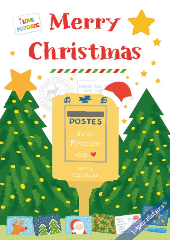 Postcard Christmas Mailbox CA