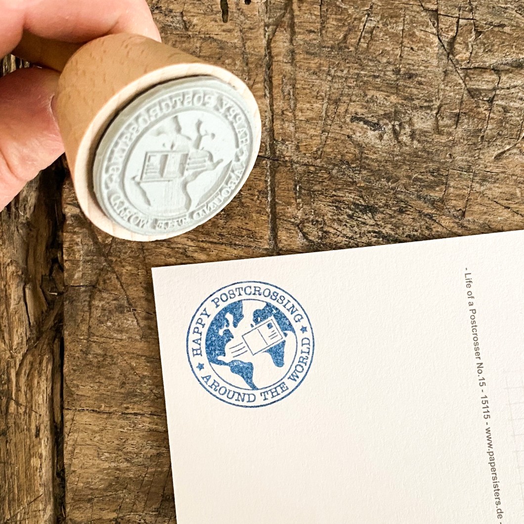 Poststempel Happy Postcrossing around the World