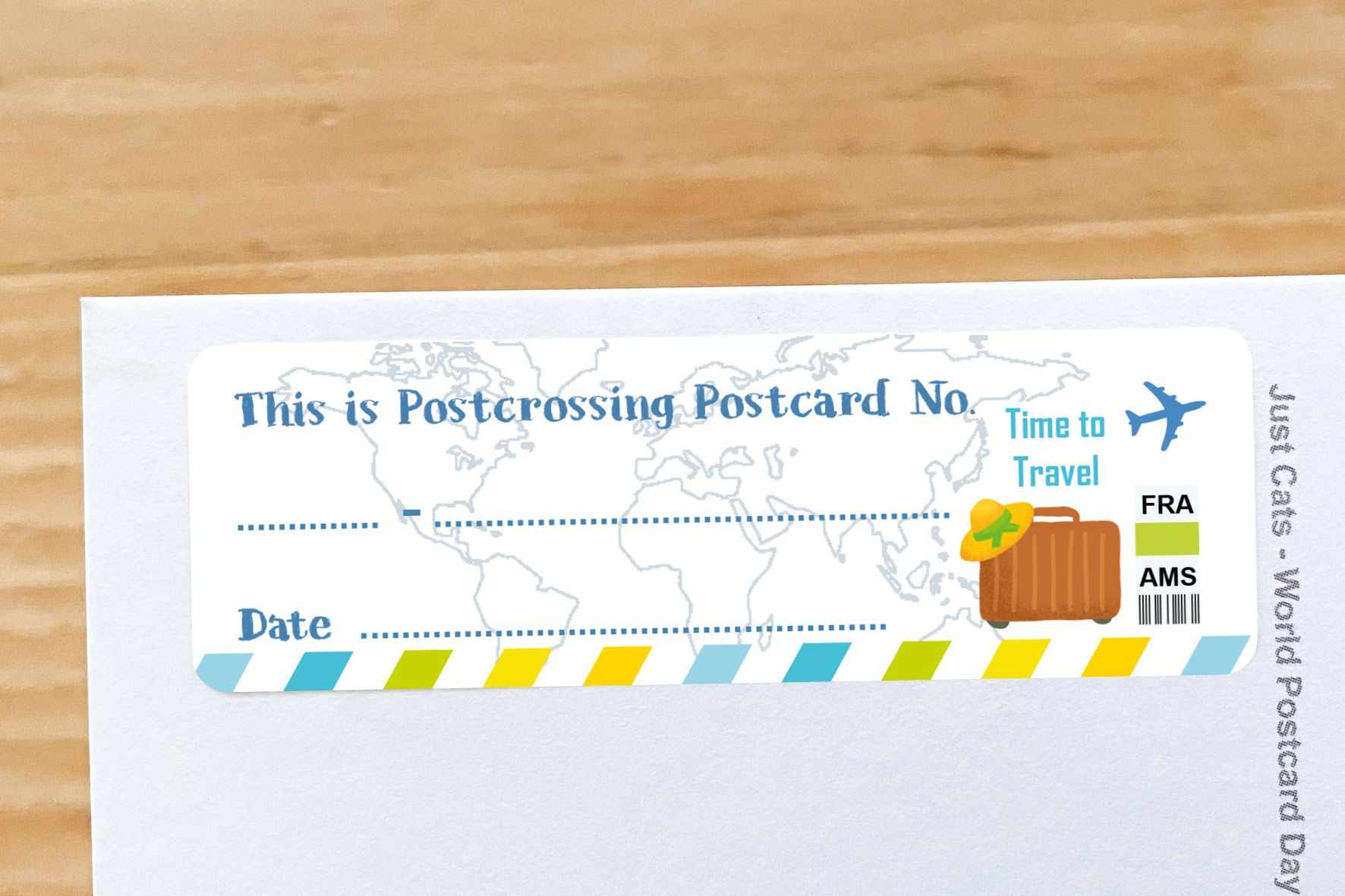 Stickers for postcards