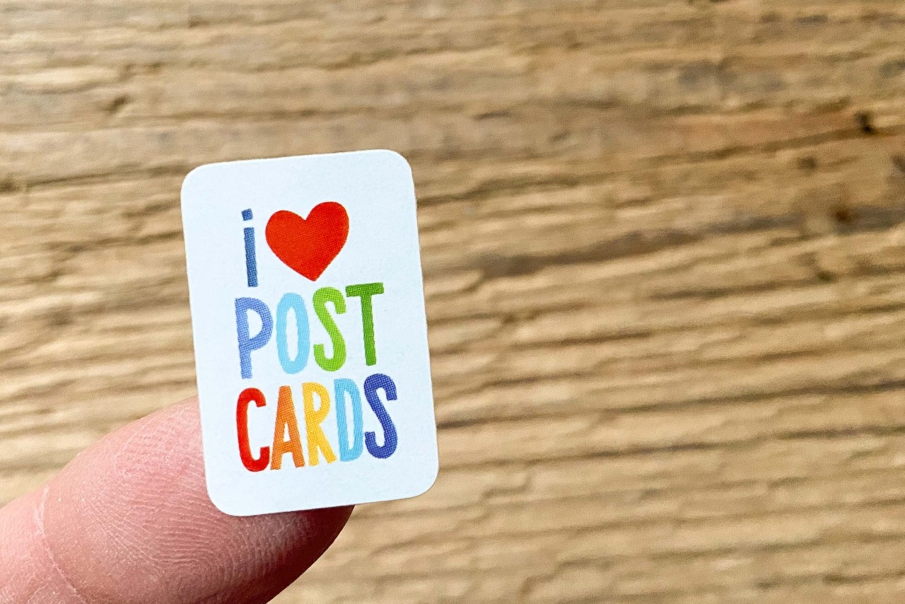 I love Postcards Sticker Set
