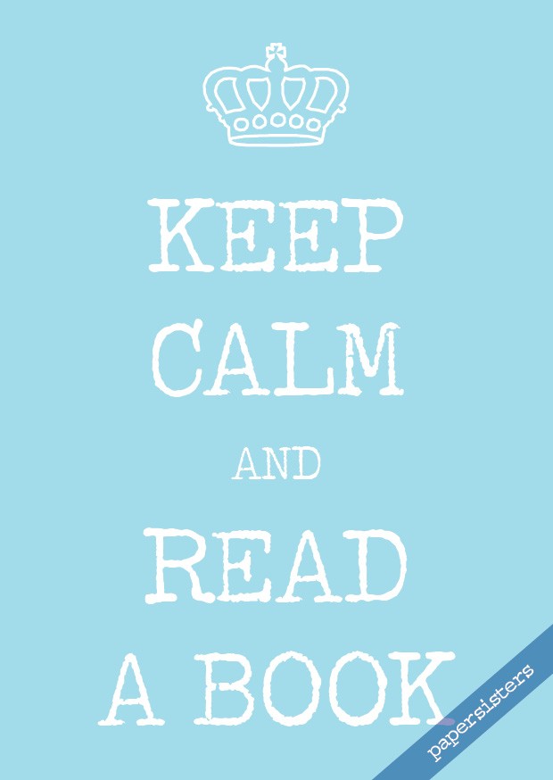 Postkarte Keep calm read a book