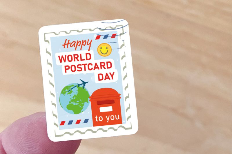 Stickers for postcards